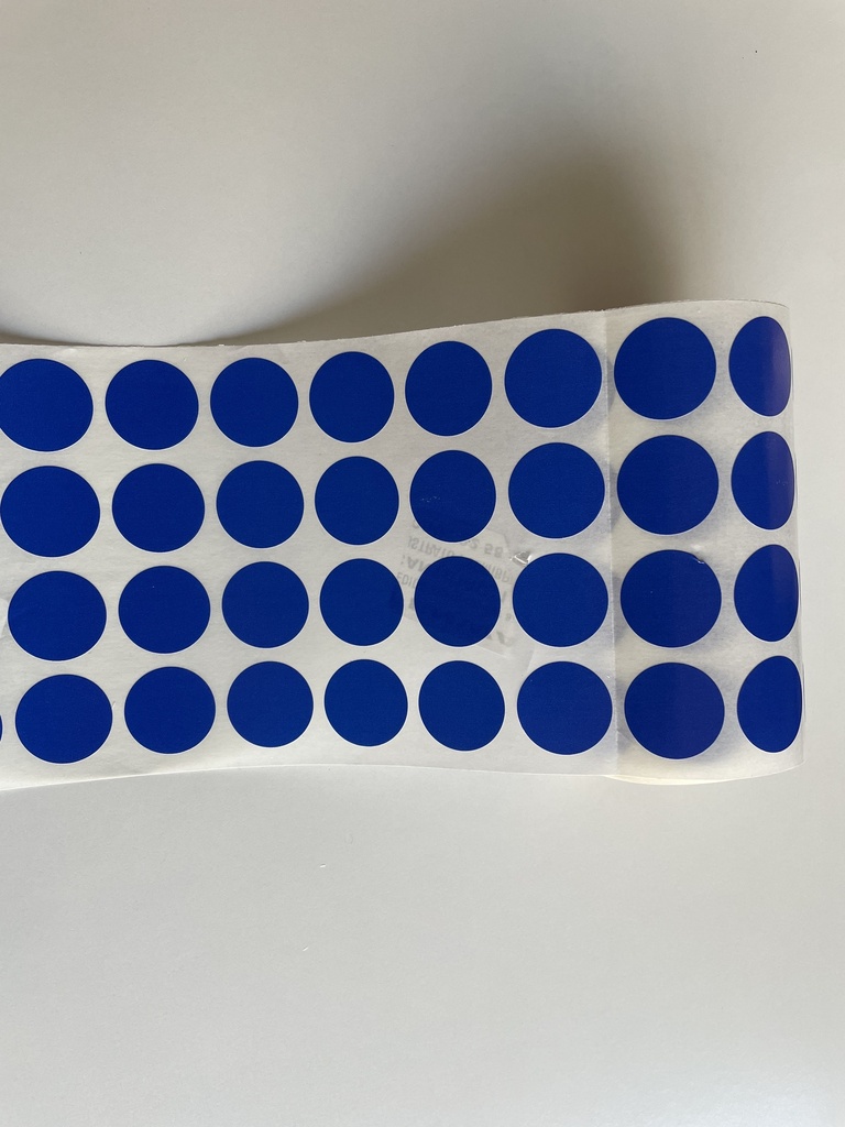 Etiquetas Redondas Diam Ø 20 x 1000 uds Color Azul | Fenway